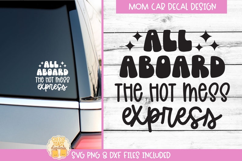 Mom Car Decal SVG Bundle, Funny Mom Sayings for Vinyl Car Stickers ...