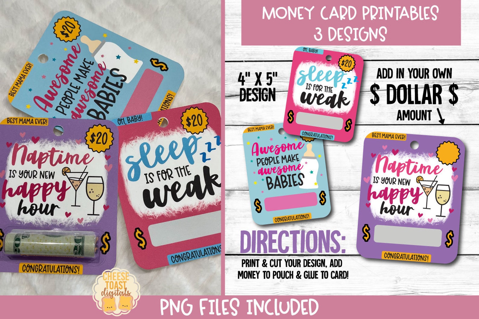 Money Card Mega Bundle Vol 1 Printable Money Holder Card - Etsy
