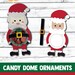 Santa Candy Dome SVG, Candy Ornaments SVG, Party Favor, Stocking ...