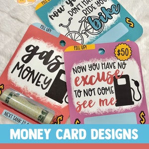 Printable Gas Money Card, Money Card, Fuel Design, Gift Card Holder ...