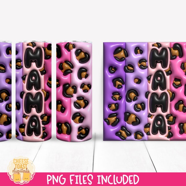 3d Puff Mom Tumbler Etsy