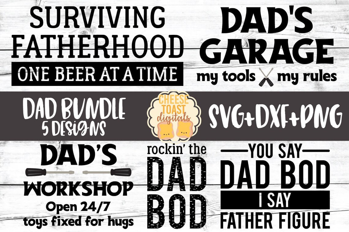 Dad SVG Bundle Father's Day Designs Tools Svg Garage | Etsy