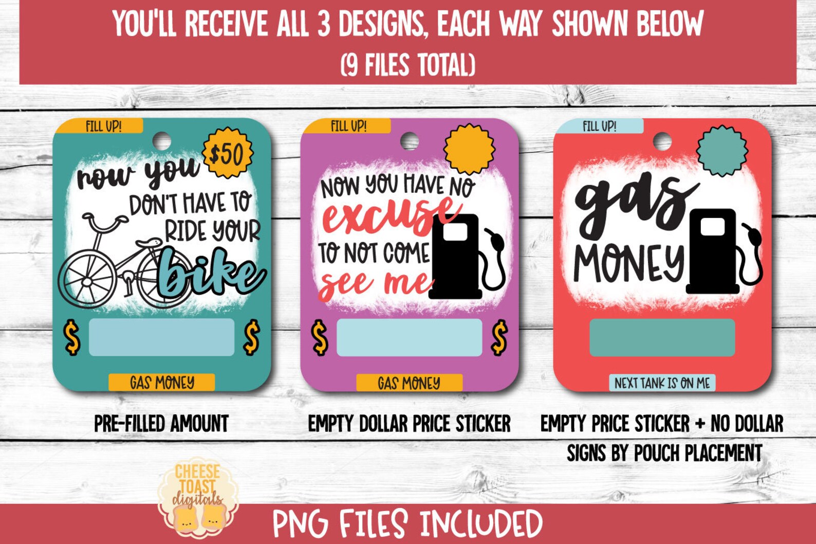 Printable Gas Money Card Money Card Fuel Design Gift Card - Etsy