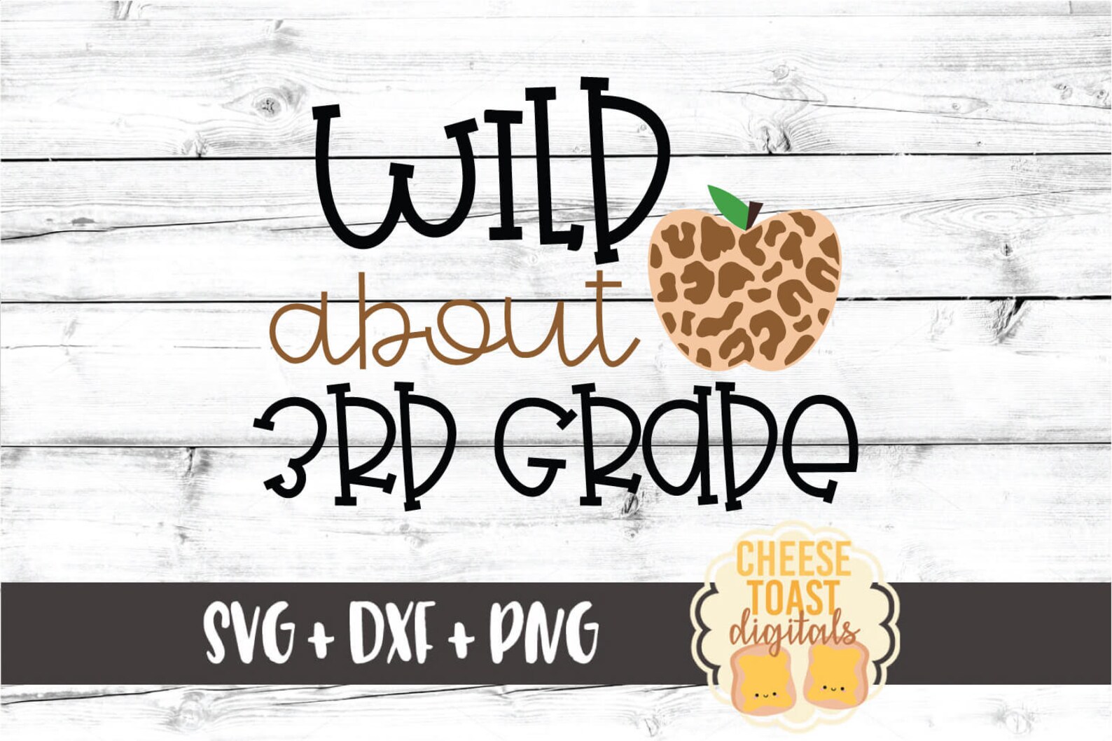 Wild About 3rd Grade SVG PNG DXF Cut Files Leopard Print - Etsy