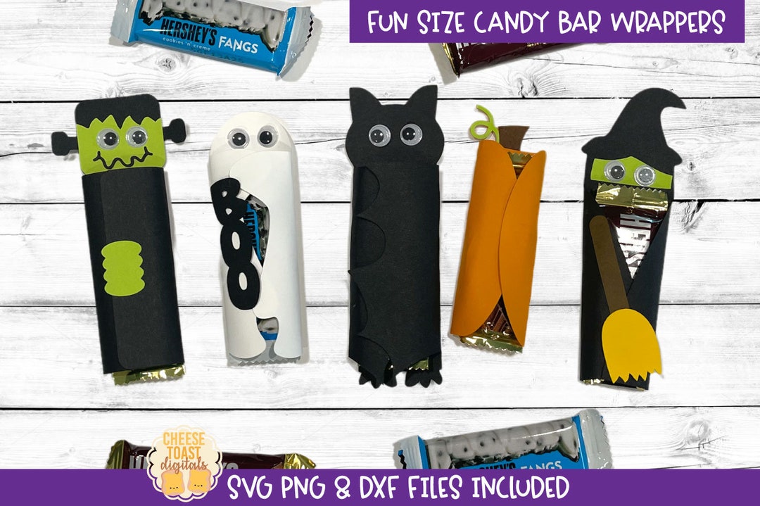 Halloween Candy Bar Wrapper SVG Bundle, Halloween Party Favor, Candy ...
