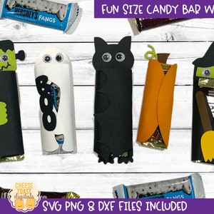 Halloween Candy Bar Wrapper SVG Bundle, Halloween Party Favor, Candy ...