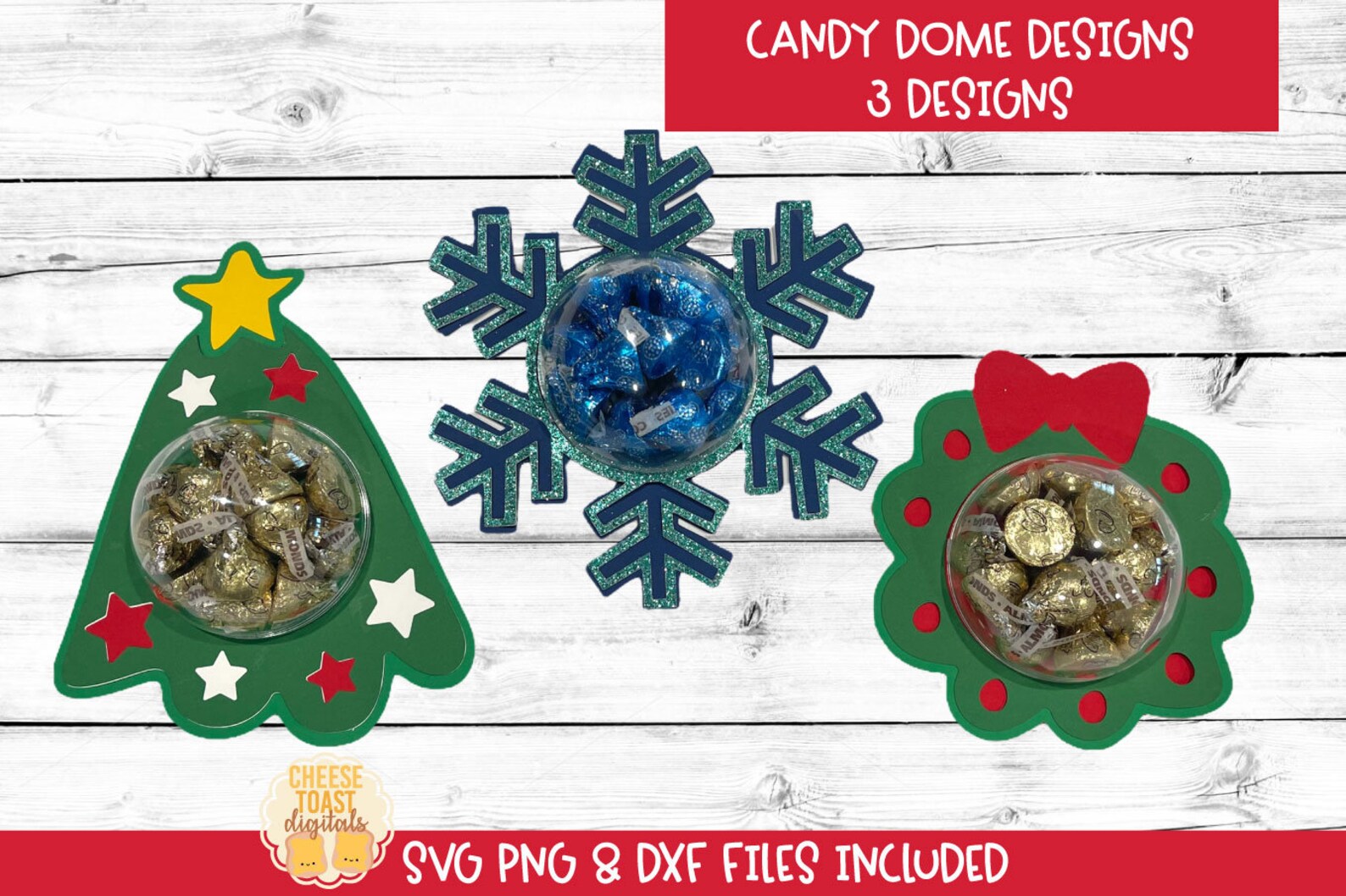 Christmas Candy Dome SVG Bundle, Candy Ornaments SVG, Party Favor ...