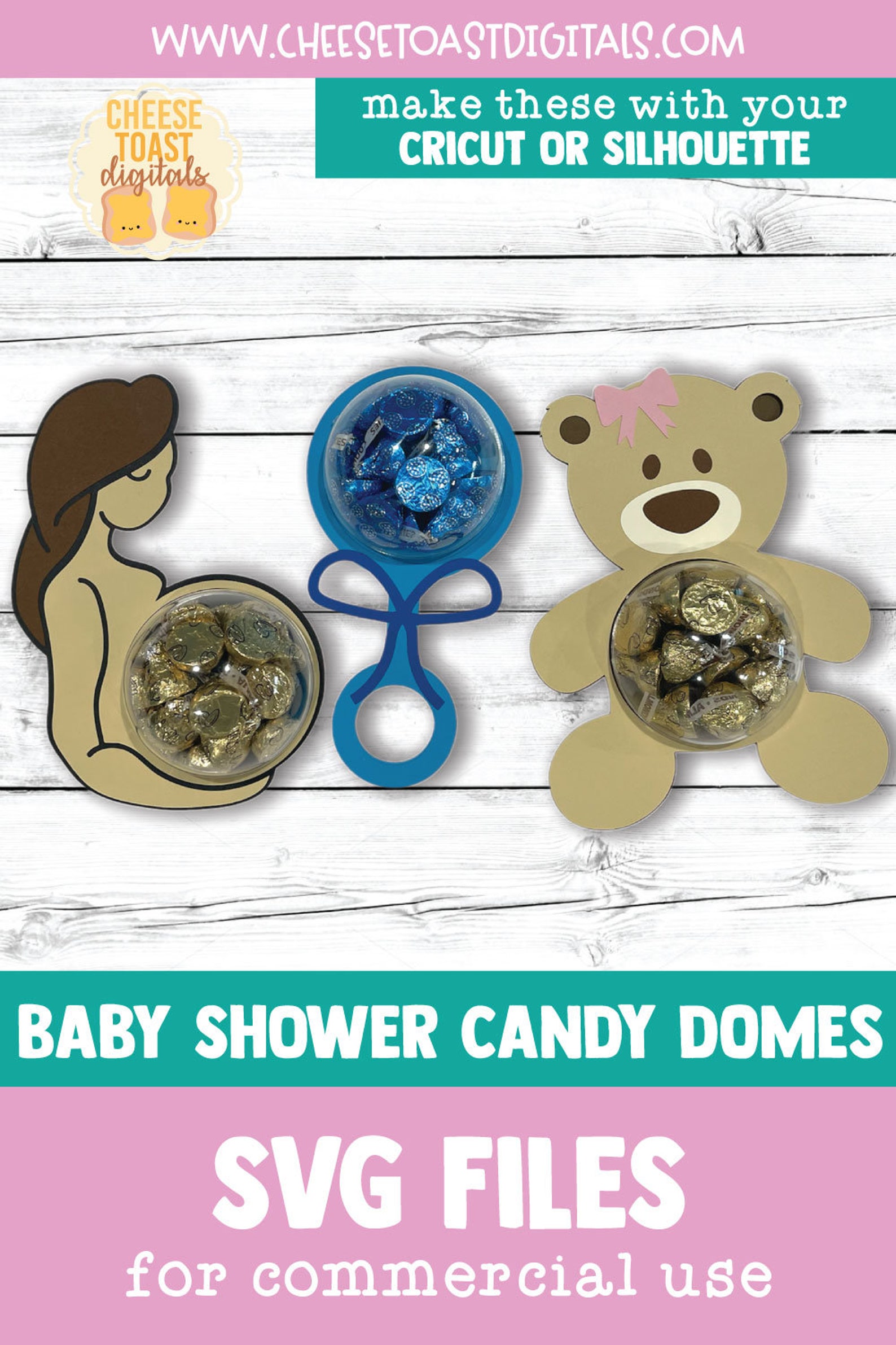 Baby Shower Candy Dome SVG Bundle, Candy Ornaments SVG, Party Favor ...