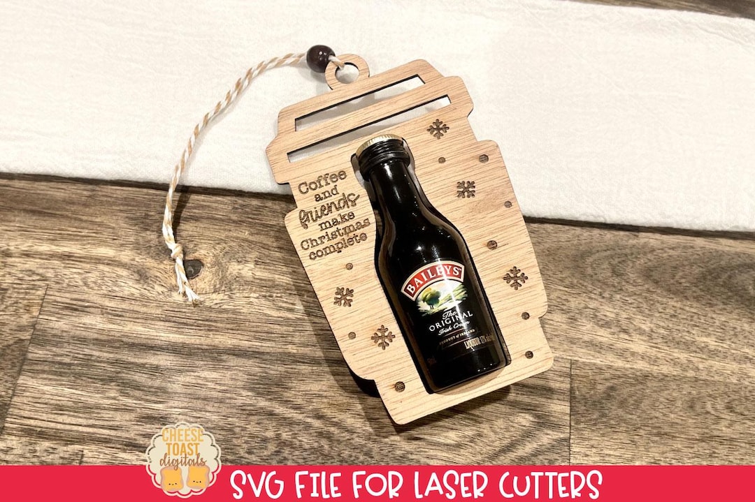 Shooter Liquor Bottle Holder Ornament SVG, Shot Bottle Ornament SVG ...