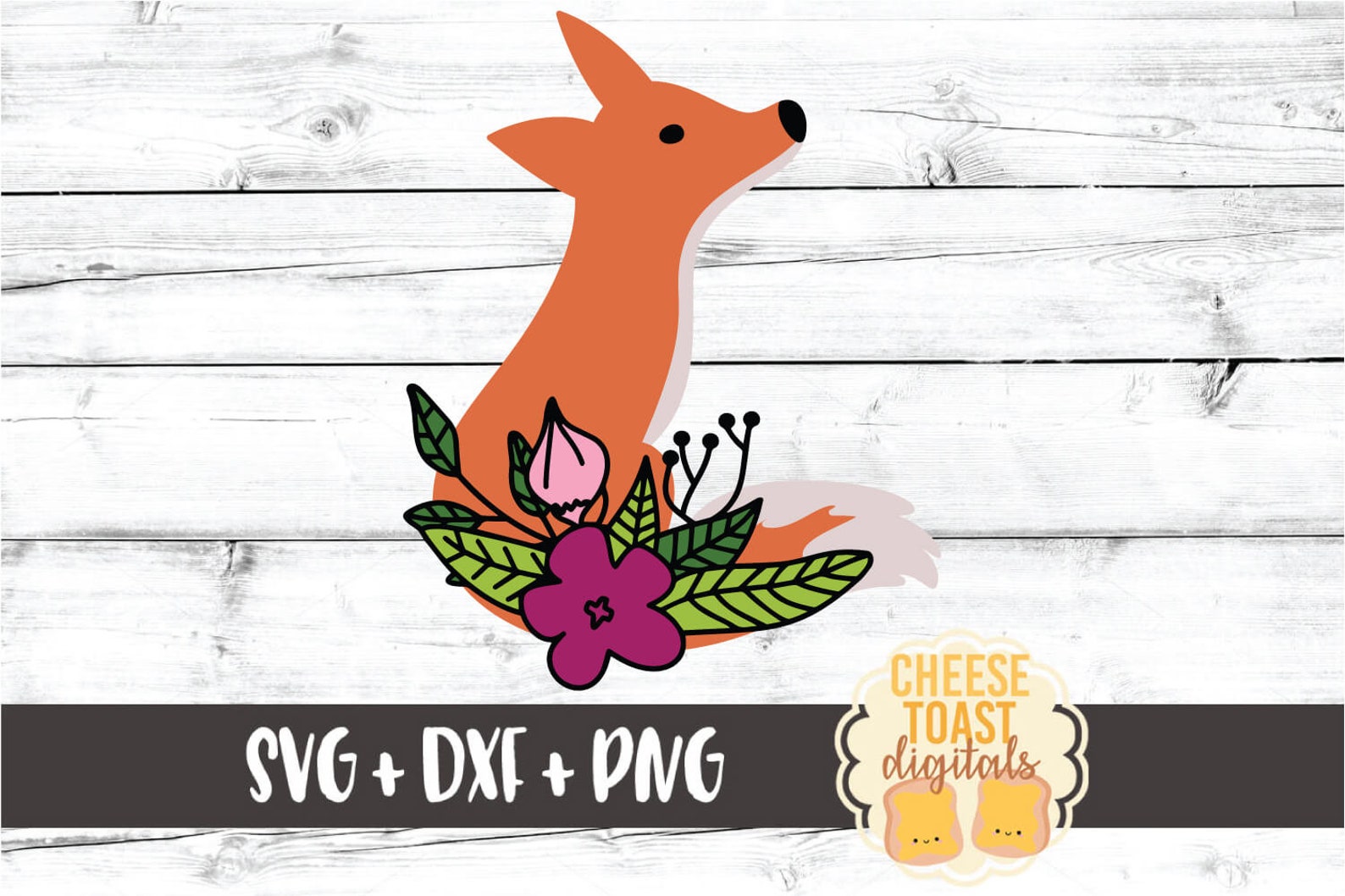 Floral Fox SVG Fox Svg Fox Design Clip Art Woodland Fox | Etsy