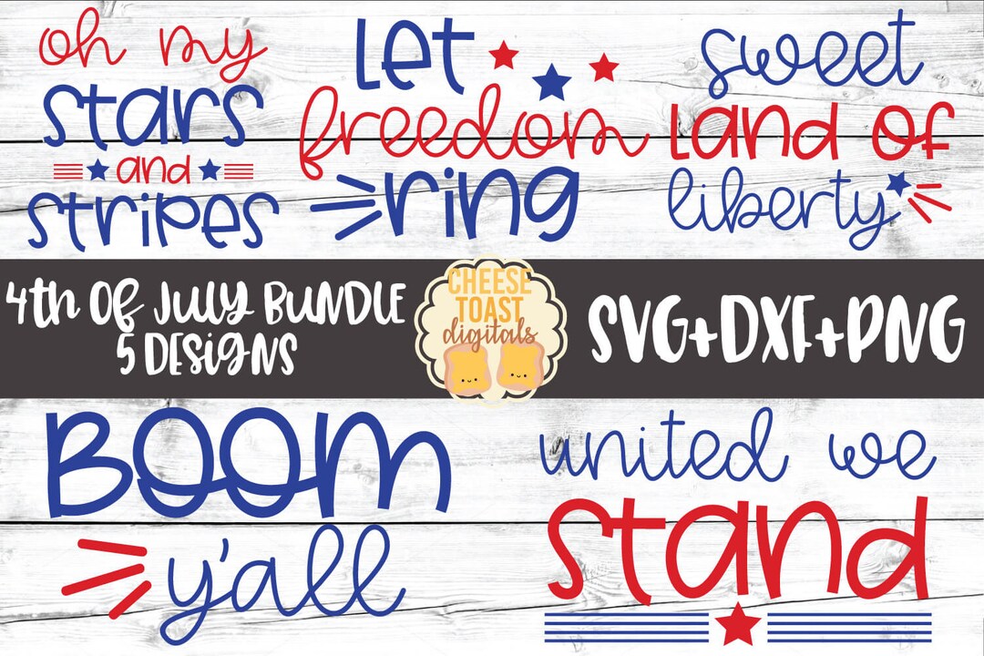 4 de julio Bundle SVG PNG DXF Cut Files Camisa del Cuatro de - Etsy México
