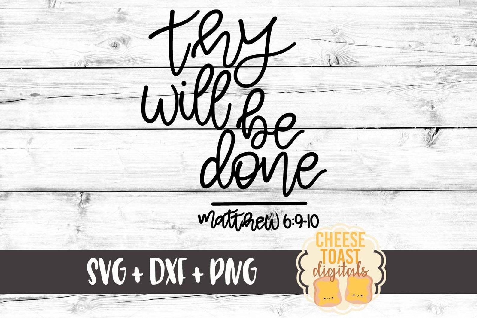 Thy Will Be Done SVG, Bible Verse Svg, Christian Svg, Hand Lettered Svg ...