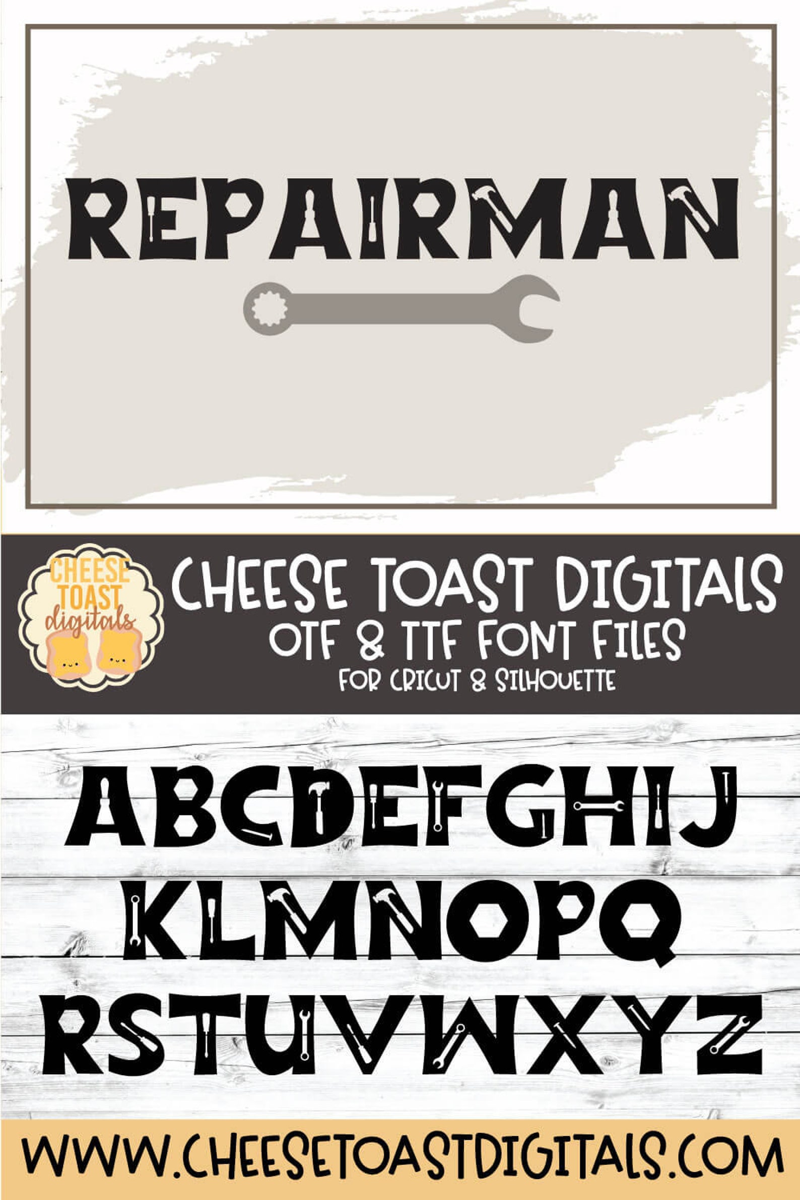 Repairman: A Fun Tool Font Dad Font Father's Day Hammer - Etsy