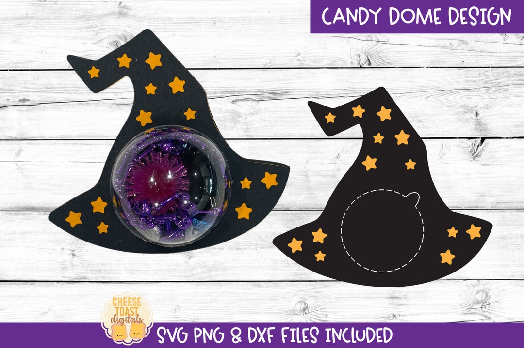 Witch Hat Candy Dome SVG, Halloween Candy Paper Ornaments SVG ...