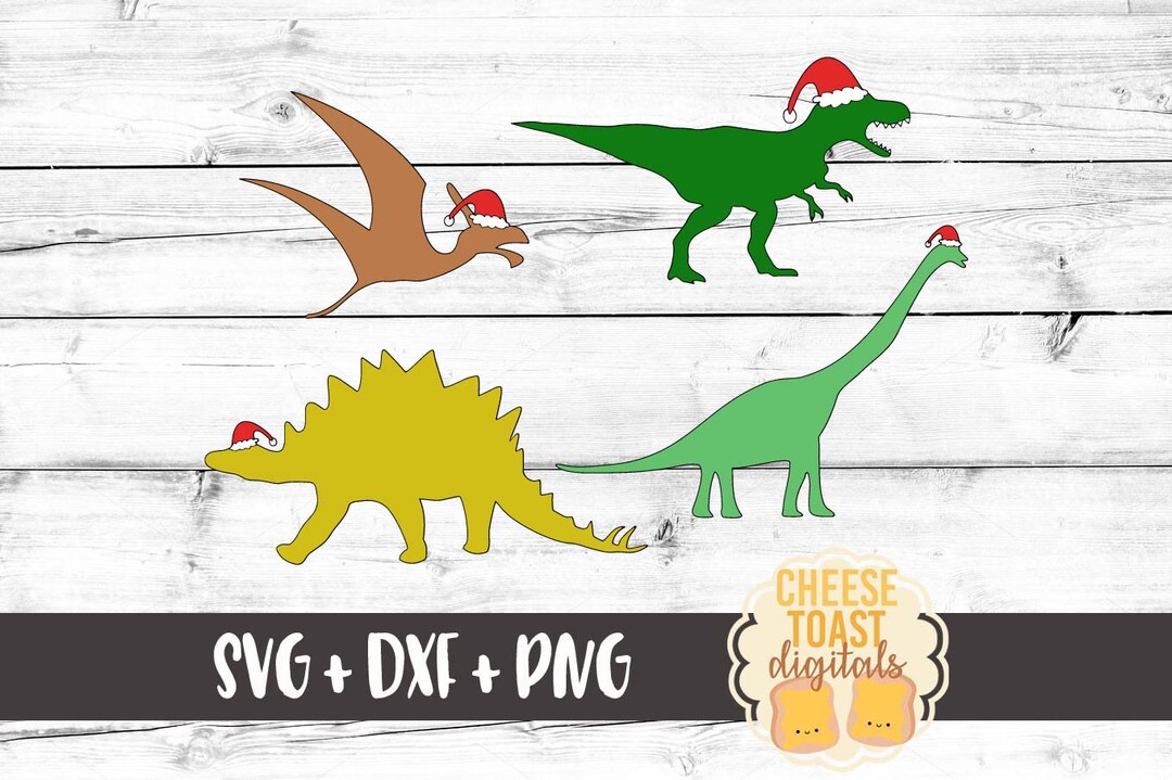Christmas Dinosaur Svg, T-rex Svg, Dinosaur With Santa Hat Svg ...