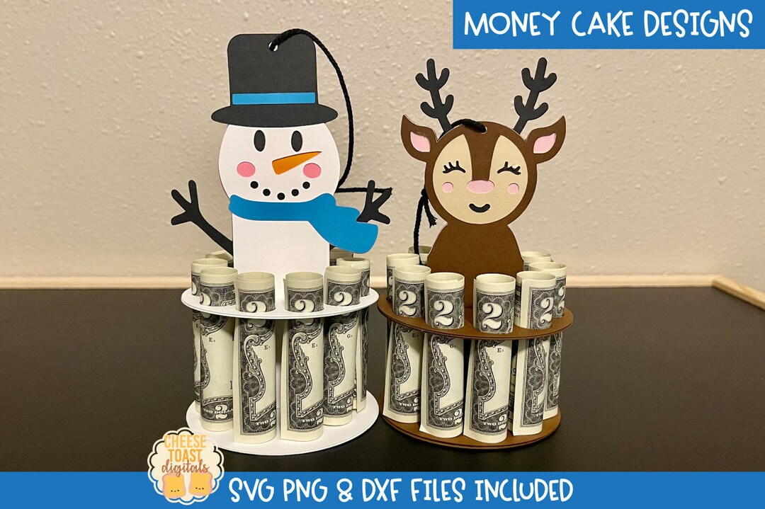 Christmas Money Cake SVG Bundle Vol 2, Cardstock Money Cakes, Money ...