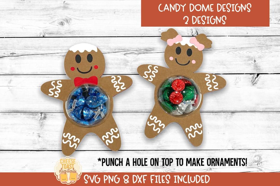 Gingerbread Candy Dome SVG Bundle, Christmas Candy Ornaments SVG, Party ...