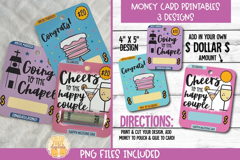 Money Card Mega Bundle Vol 1 Printable Money Holder Card - Etsy