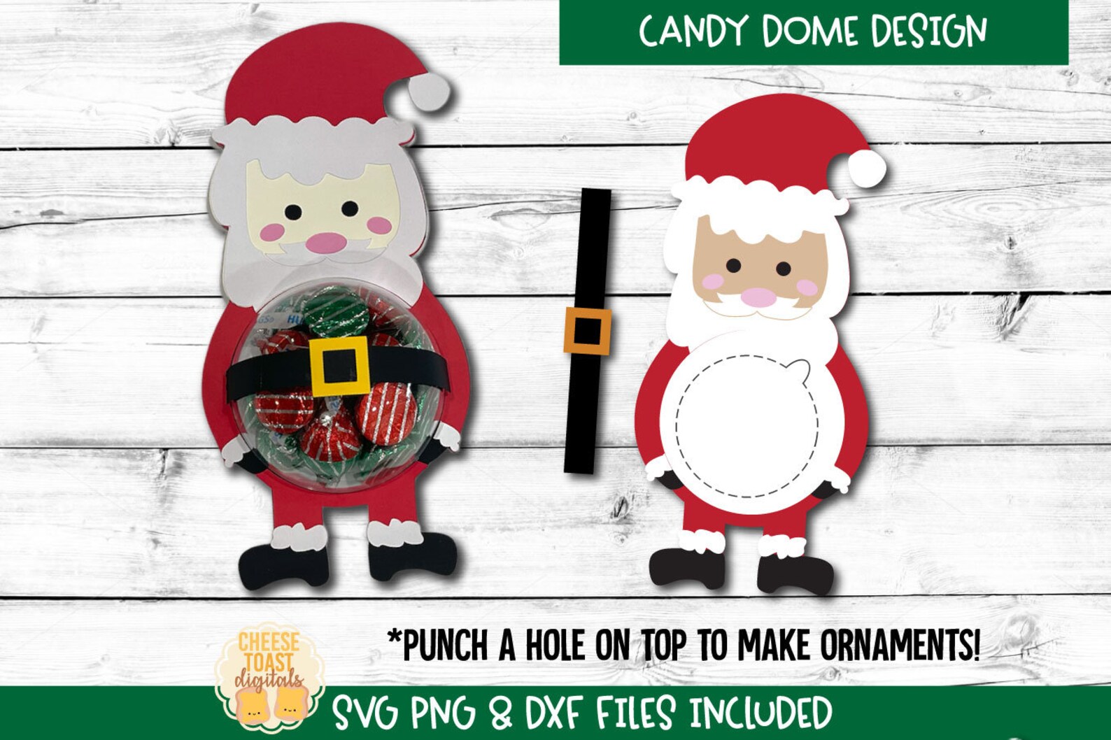 Santa Candy Dome SVG Candy Ornaments SVG Party Favor - Etsy
