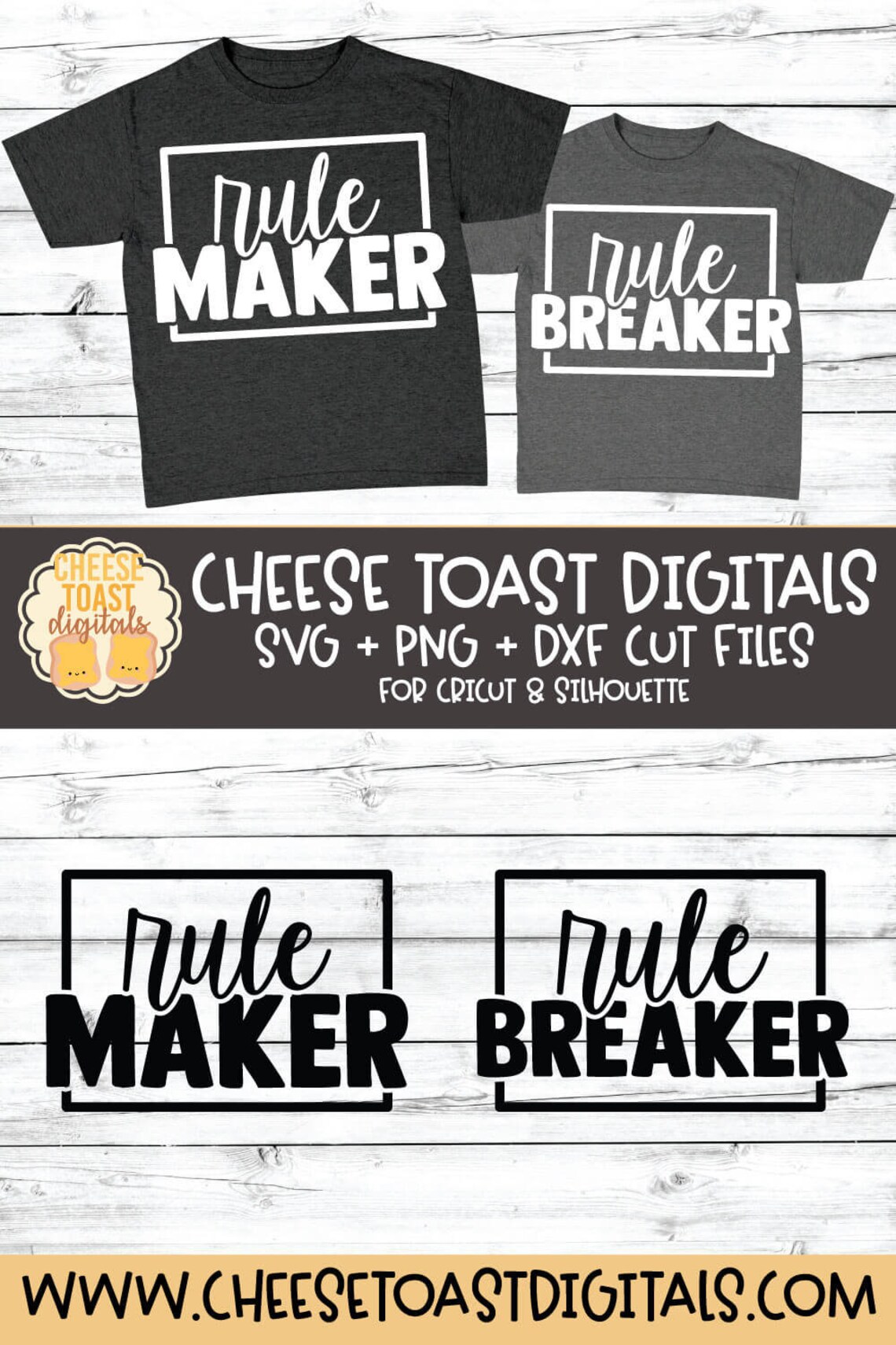 Rule Maker | Rule Breaker SVG PNG DXF Cut Files, Funny Dad and Son ...