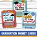 Printable Graduation Card, Money Card, Funny Graduation Card, Money ...