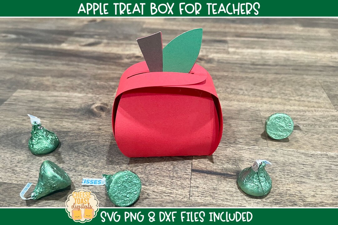 Apple Treat Box SVG, Teacher Appreciation Gift Box, Party Favor Box ...