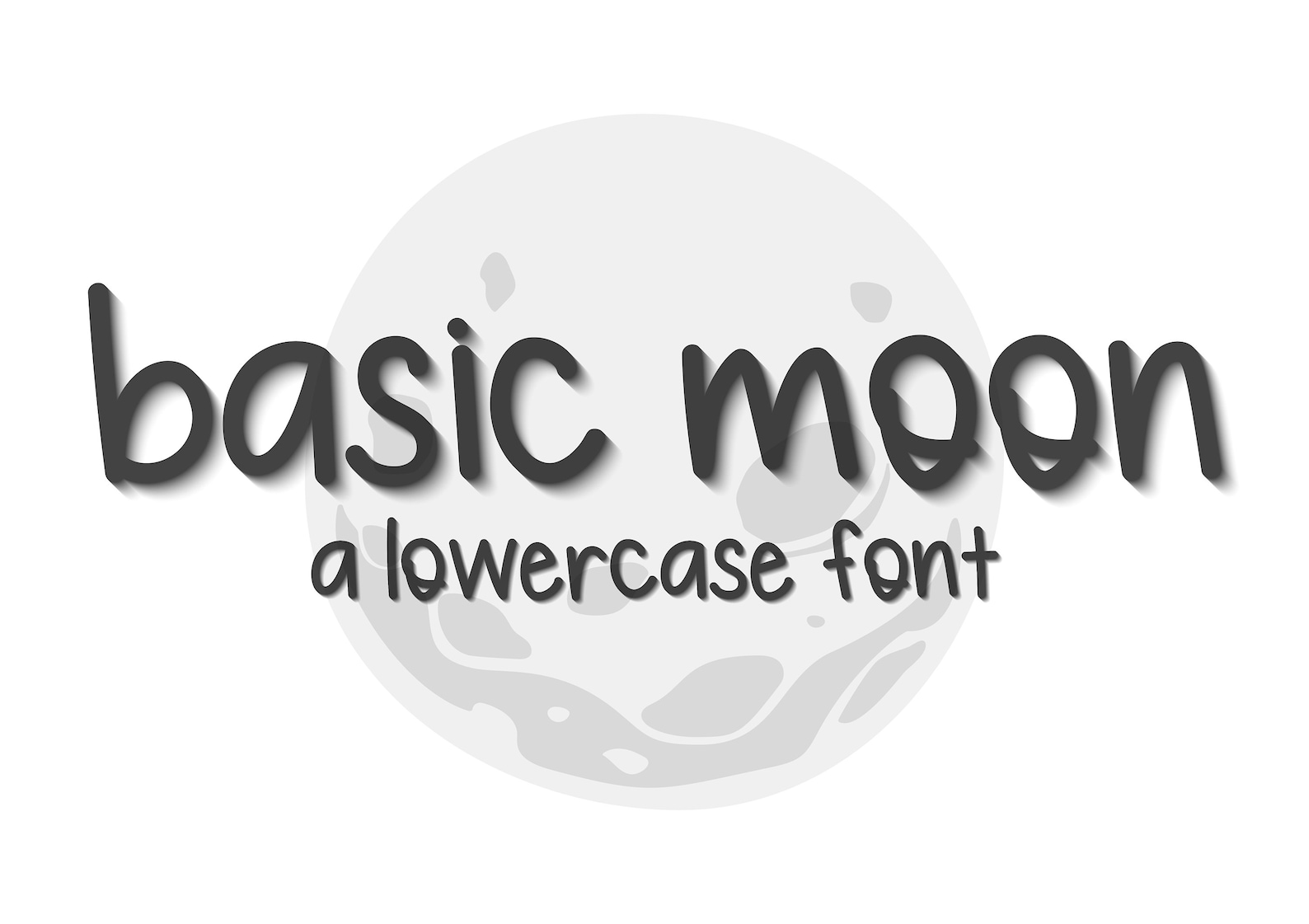 Basic Moon: A Handwritten Lowercase Font, Handwriting, Girl Font, Font ...