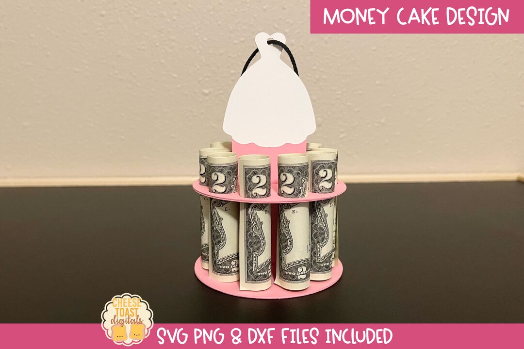 Bridal Shower Money Cake SVG, Cardstock Money Cakes, Wedding Money ...