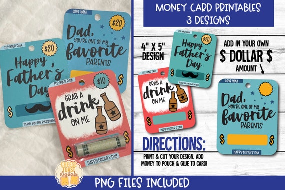 Printable Father's Day Card Money Card Funny Dad Card - Etsy