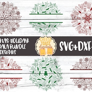 Christmas Holiday Mandala SVG Bundle, Christmas Mandala, Tree, Split ...