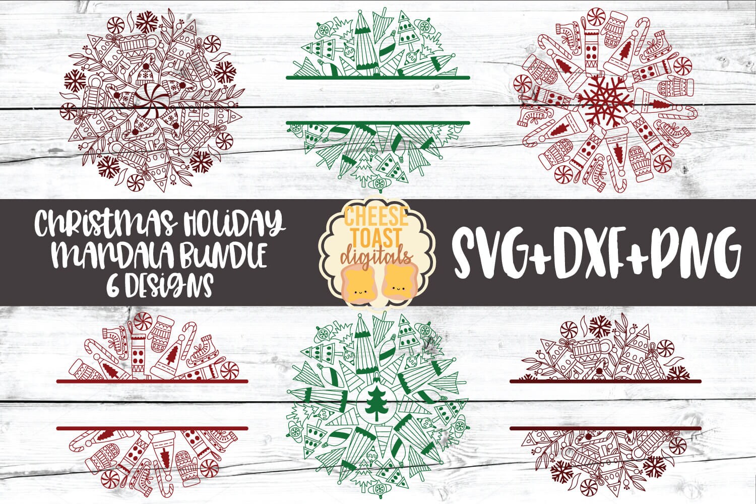 Christmas Holiday Mandala SVG Bundle Christmas Mandala Tree - Etsy