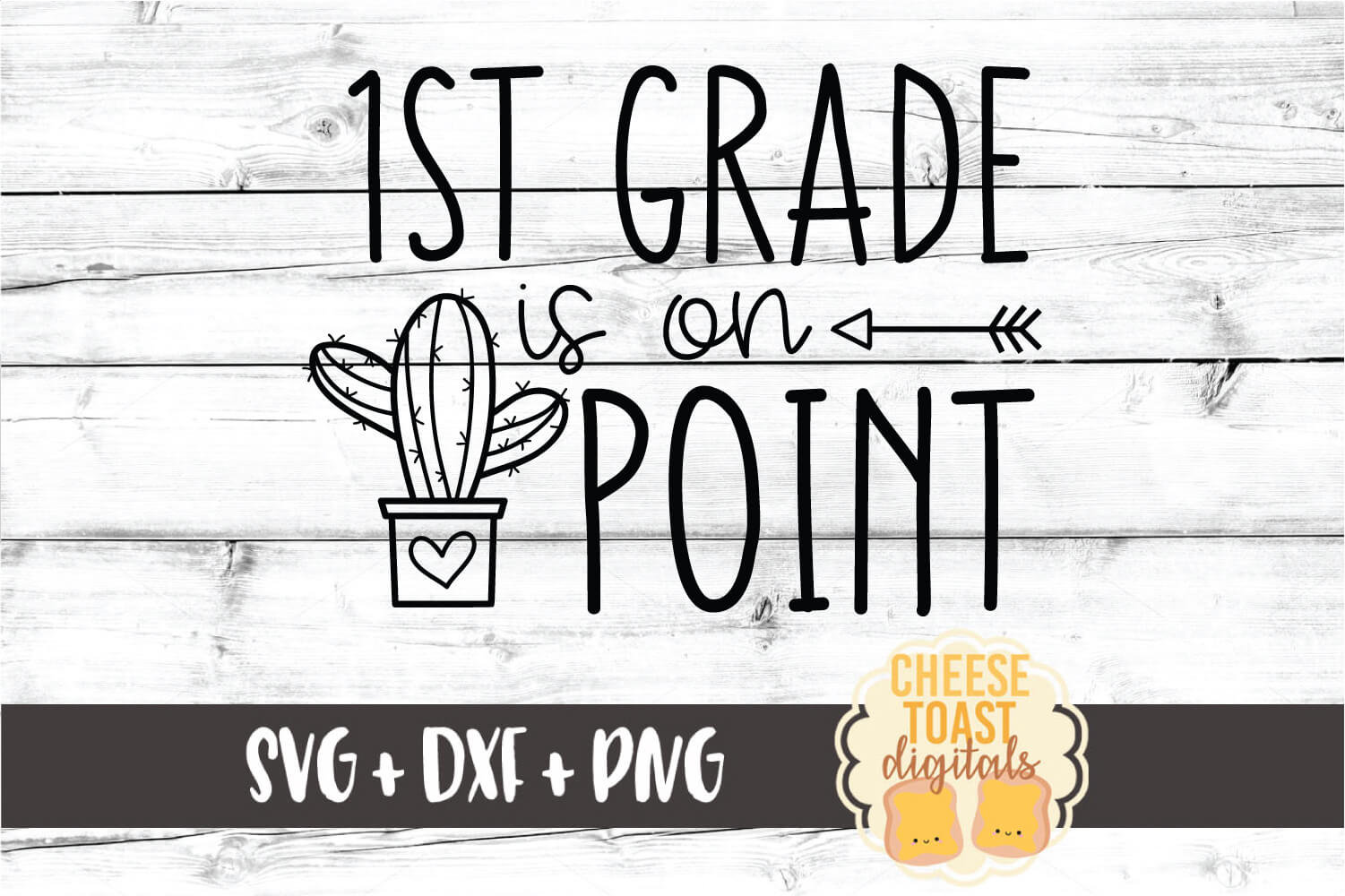 1st Grade is on Point SVG PNG DXF Cut Files Cactus Back to | Etsy