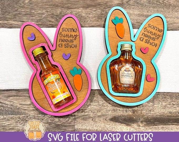 Easter Bunny Mini Alcohol Bottle Holder SVG, Airplane Shooter Bottle ...