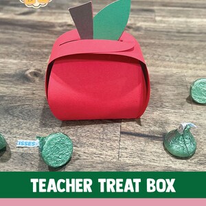 Apple Treat Box SVG, Teacher Appreciation Gift Box, Party Favor Box ...