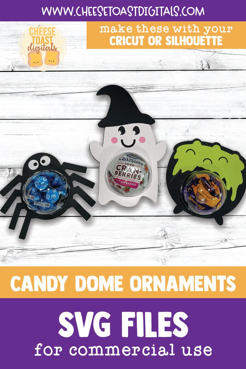 Halloween Candy Dome SVG Bundle Candy Ornaments SVG - Etsy