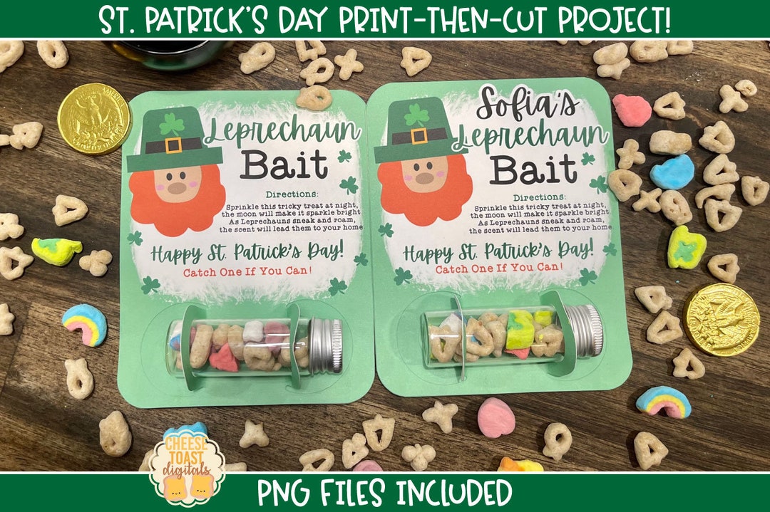 Leprechaun Bait Card PNG, Leprechaun Food Printable PNG File, St ...