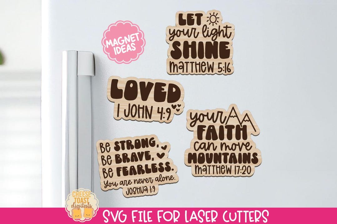 Religious Kitchen Magnet SVG, Laser Magnet File, Christian Laser Cut ...