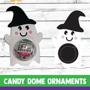 Ghost Candy Dome SVG, Halloween Candy Ornaments SVG, Halloween Party ...
