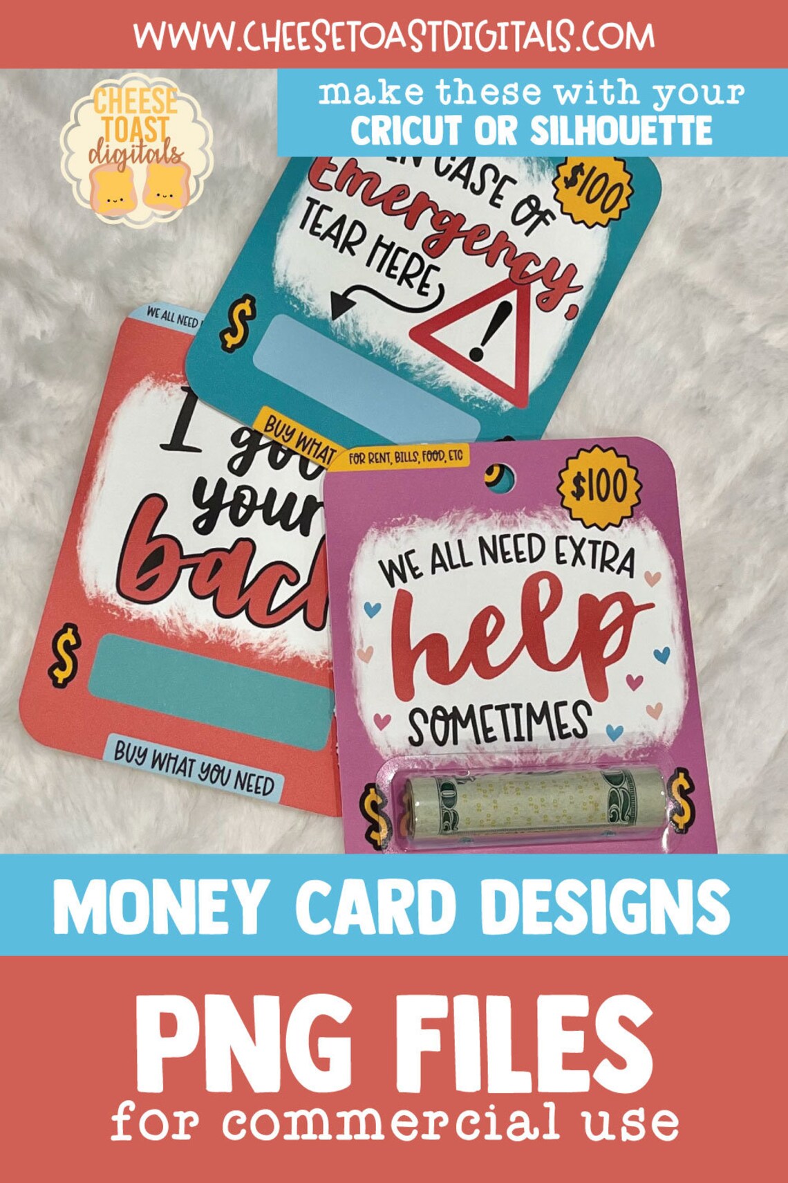 Printable Financial Help Money Card Money Card in Case of - Etsy