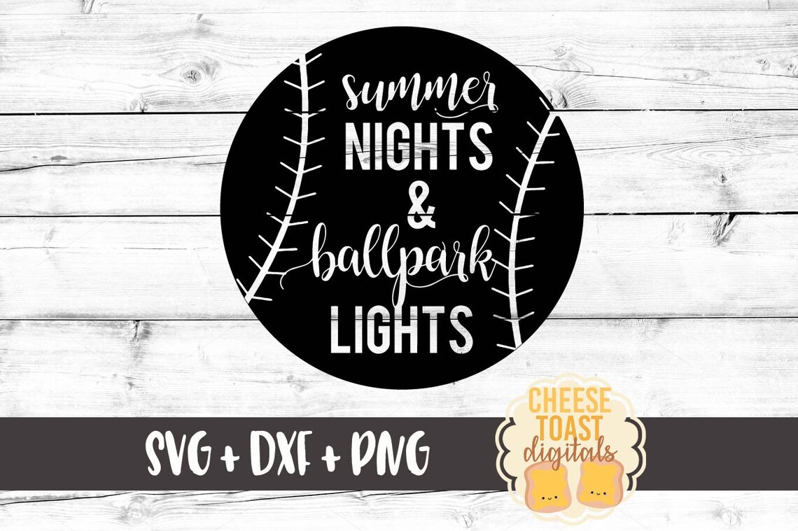 Summer Nights & Ballpark Lights SVG, Baseball Svg, Softball Svg ...