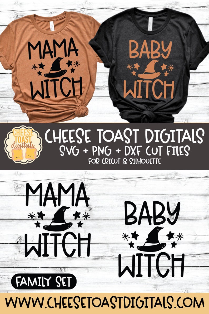 Mama Witch | Baby Witch SVG PNG DXF Cut Files, Mommy and Me Svg ...