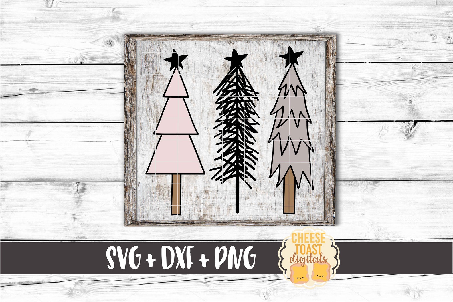 Rustic Trees SVG Christmas Svg Tree Svg Rustic Christmas | Etsy