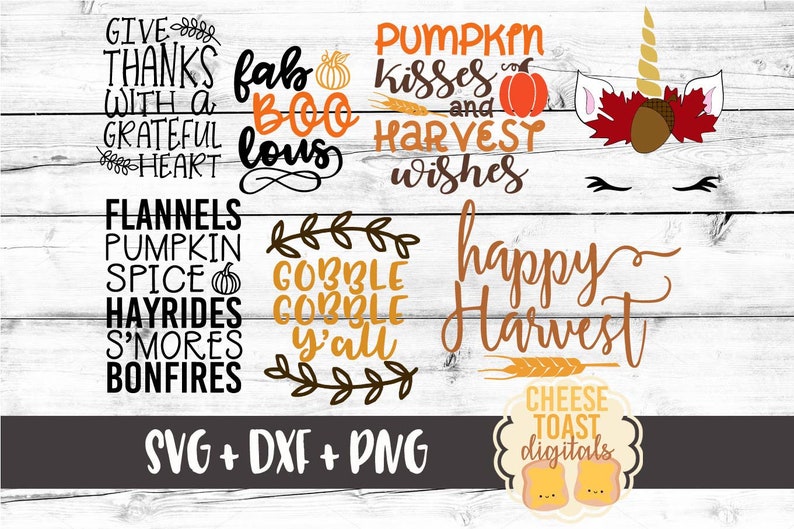 Fall SVG Bundle Fall Unicorn Svg Blessed Svg Thankful Svg - Etsy