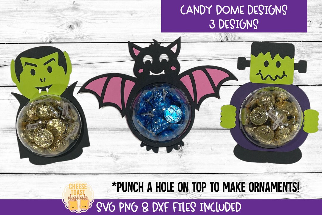 Halloween Candy Dome SVG Bundle Vol 2, Candy Ornaments SVG, Halloween ...