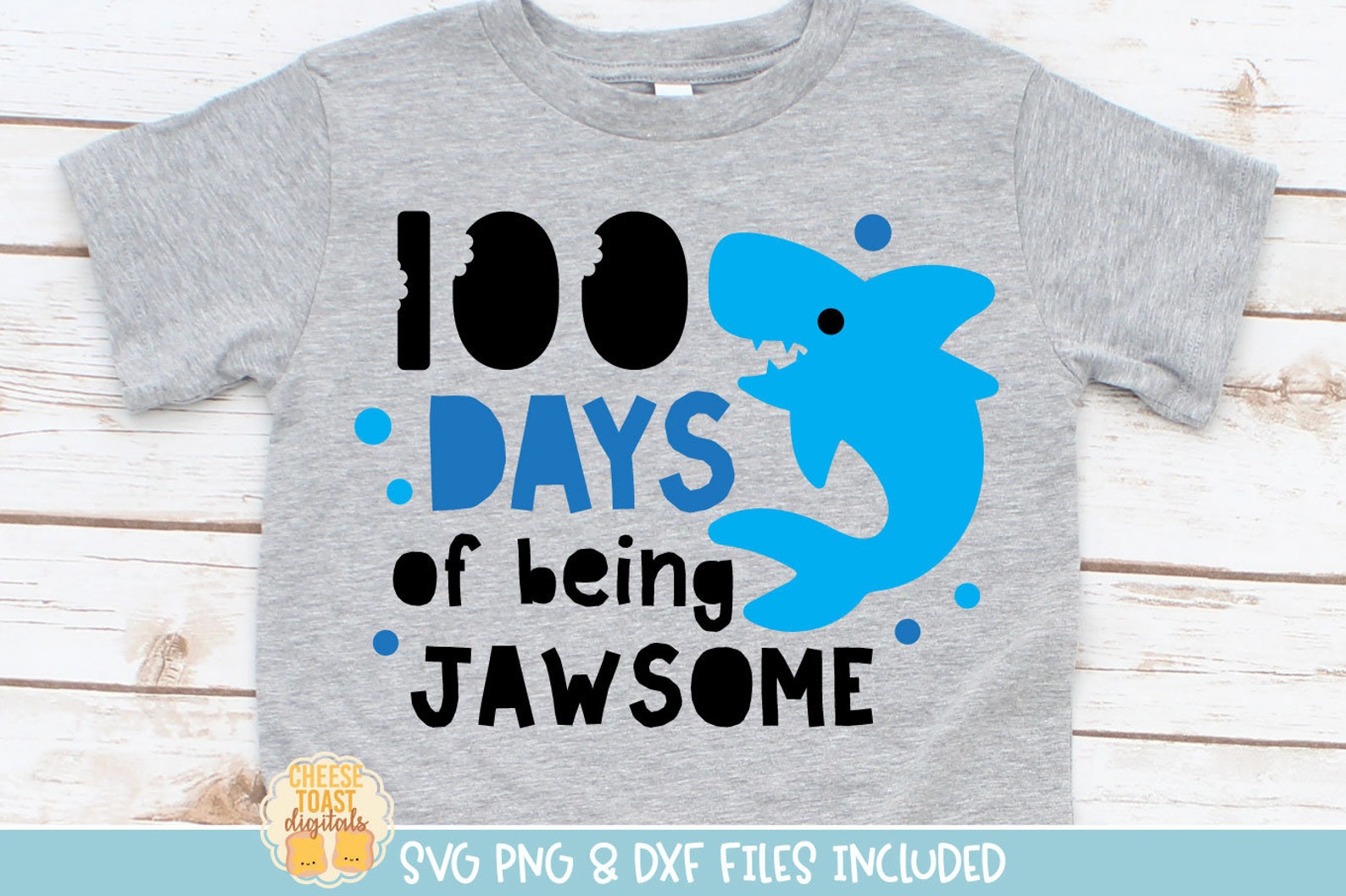 100 Days of Being Jawsome SVG PNG DXF Cut Files, Funny 100th Day of ...