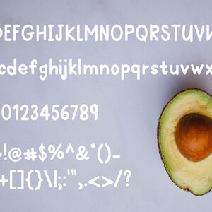 Avocado Toast: A Hand-lettered Breakfast Font, Handwriting Font, Cricut ...