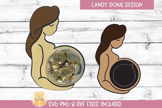 Pregnant Mom Candy Dome SVG Candy Holder SVG Party Favor - Etsy