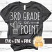3rd Grade is on Point SVG PNG DXF Cut Files, Cactus, Back to School ...