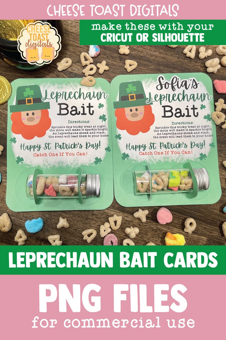 Leprechaun Bait Card PNG, Leprechaun Food Printable PNG File, St. Patrick's Day Card, DIY, Print ...