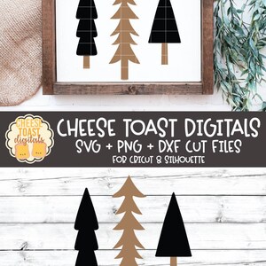 Rustic Trees Sign SVG PNG DXF Cut Files, Christmas Sign, Neutral ...